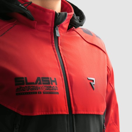 KURTKA MOTOCYKLOWA TEKSTYLNA REBELHORN SLASH SPIDER BLACK RED SOFTSHELL L